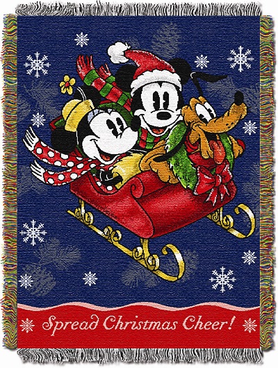 Northwest Mickey Mouse Sleigh Ride Throws - Cheerleading Equipment and Gear