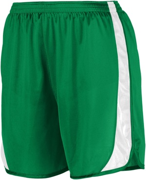 Augusta 5" Adult Small Kelly/White Wicking Track Short With Side Insert ...