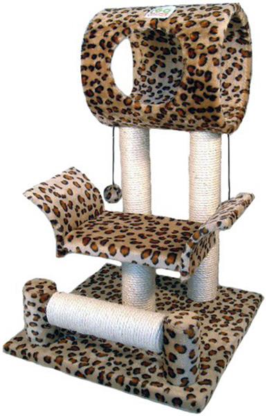 Go Pet Club 28" Leopard Print Cat Tree Condo Furniture - Playground ...