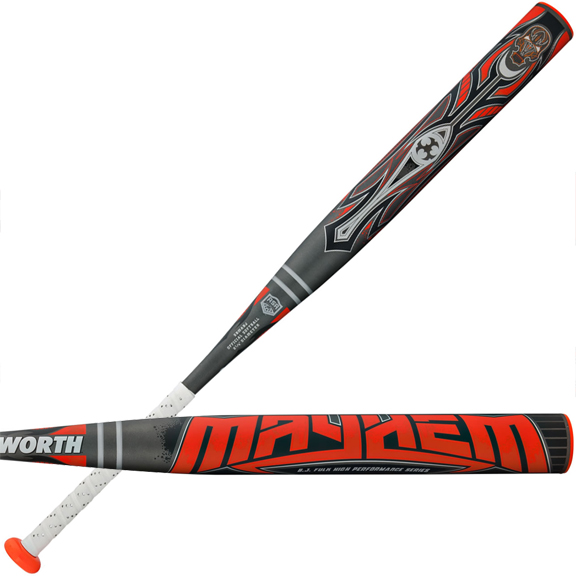 Worth Mayhem BJ Fulk ASA Slowpitch Bats SBMABJ - Baseball Equipment & Gear