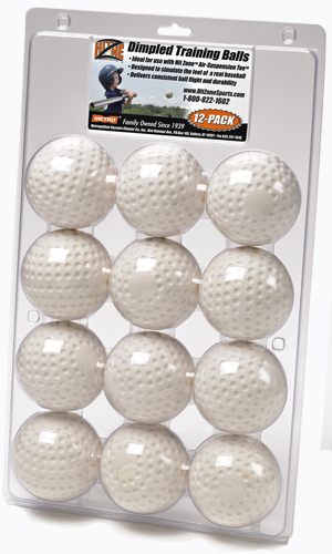 Hit Zone Dimpled Training Balls (Dozen) - Closeout Sale - Baseball ...