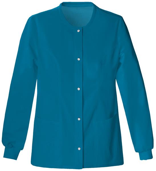 Cherokee Luxe Snap Front Scrub Jacket - Cheerleading Equipment and Gear