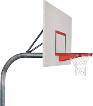 Bison 4 1/2" x 5' Heavy Duty Steel Rectangle Playground Basketball ...