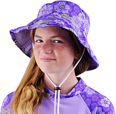 E68263 Plangea Sport Girls Rev. Floral Stamp Bucket Hats