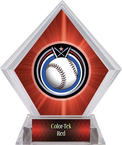 Eclipse Custom Baseball Red Diamond Ice Trophy - Baseball Equipment & Gear
