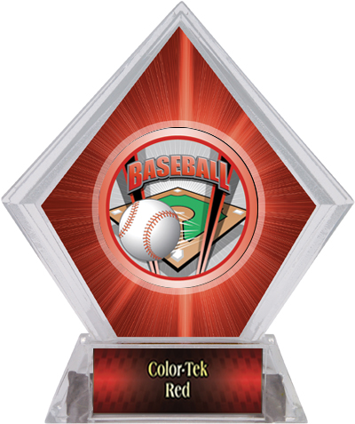 ProSport Custom Baseball Red Diamond Ice Trophy - Baseball Equipment & Gear