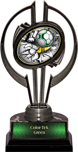 Awards Black Hurricane 7" Bust-Out Custom Soccer Trophy - Soccer ...