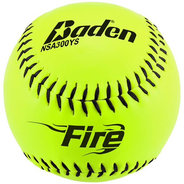 Baden NSA Slowpitch Yellow 12" or 11" Softballs - Baseball Equipment & Gear