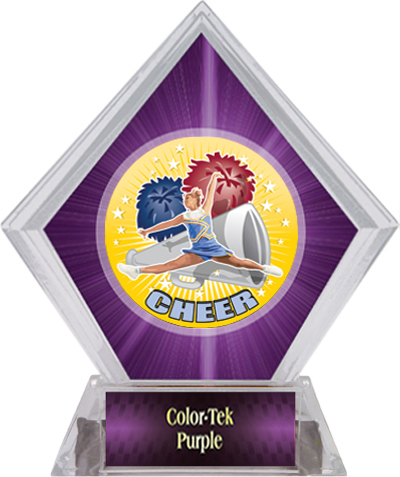 Hasty Awards HD Custom Cheer Purple Diamond Ice Trophy - Cheerleading ...