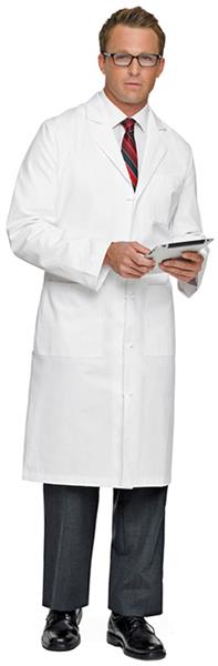Landau Men's Five Cloth-Knot Button Lab Coat - Soccer Equipment and Gear
