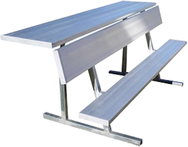 Jaypro 27' Aluminum Player Bench With Shelf - Soccer Equipment and Gear