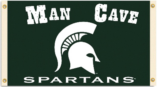 College Michigan State Spartan Man Cave 3'x5' Flag - Fan Gear