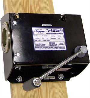 Jaypro Manual Backstop Winch W/Wall Mount Kit - Basketball Equipment ...