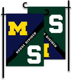 COLLEGIATE Michigan/Michigan St House Divided Flag - Fan Gear