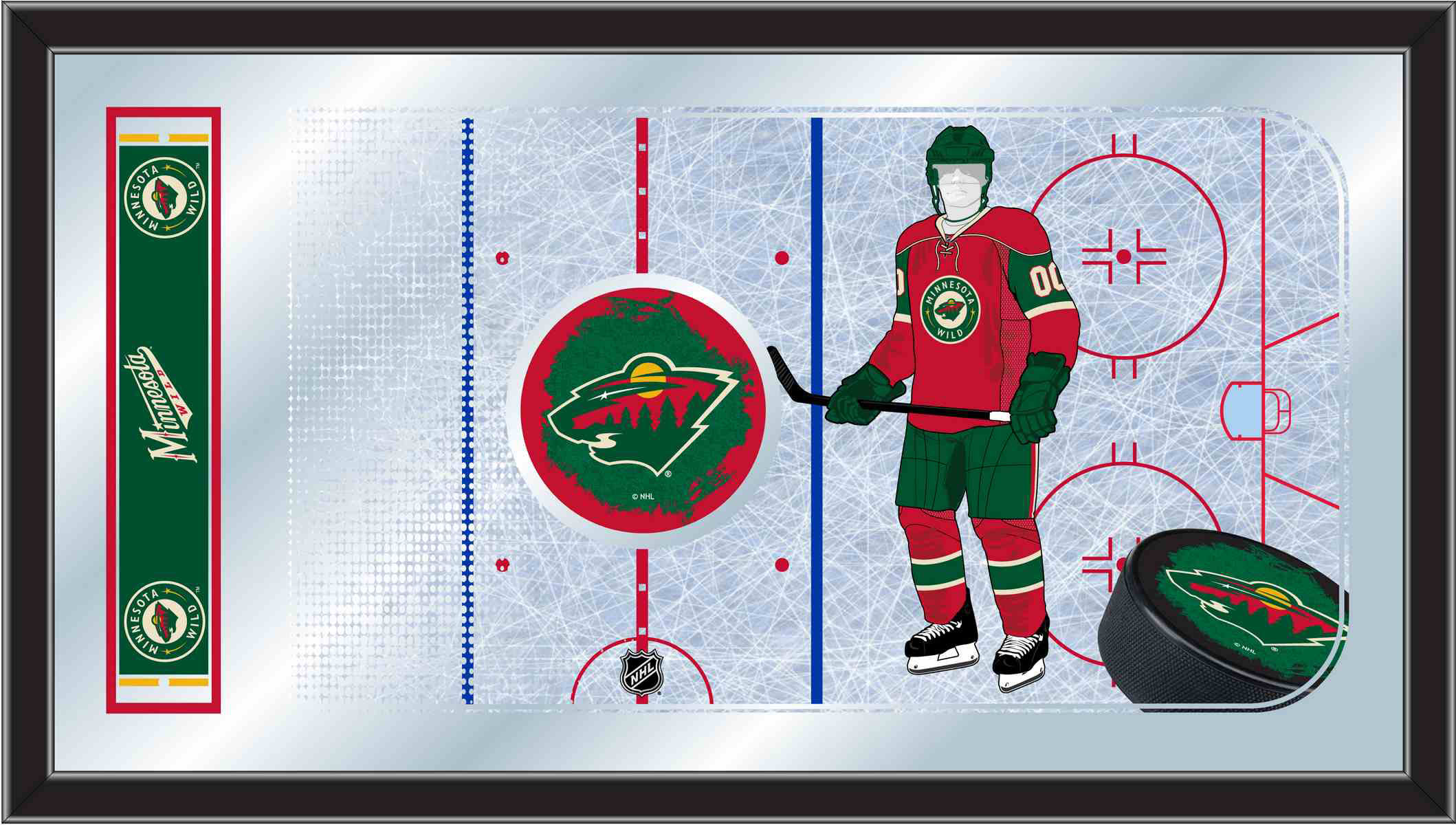 E71593 Holland NHL Minnesota Wild Hockey Rink Mirror
