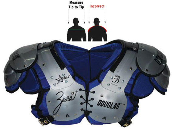 E72006 Douglas Pads Football Womens Zena DZ Shoulder Pads