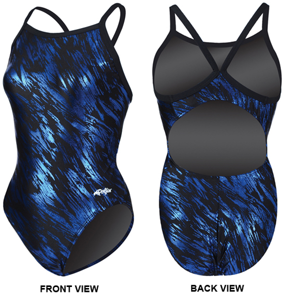 Dolfin Metallics Astro Print V-Back Swimsuit - Swimming Equipment and Gear