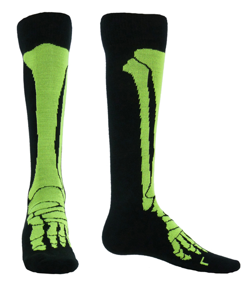 Adult Medium 9-11 (Black/White) X-Ray Knee High Socks - Closeout Sale ...