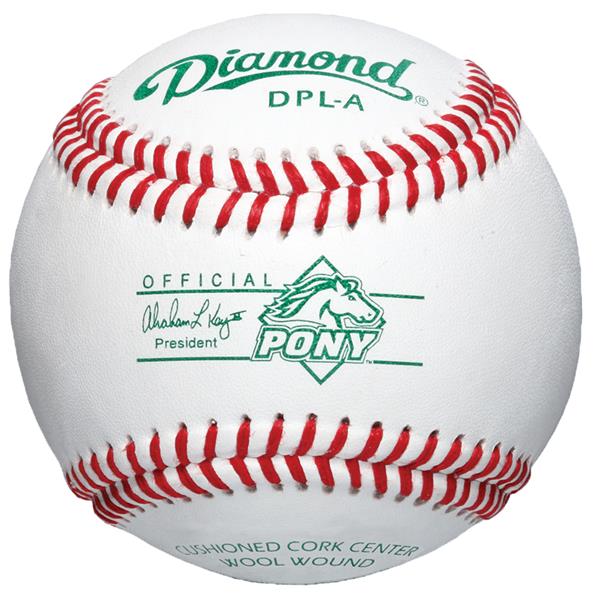 Diamond DPL-A Pony League Baseballs (DZ) - Baseball Equipment & Gear