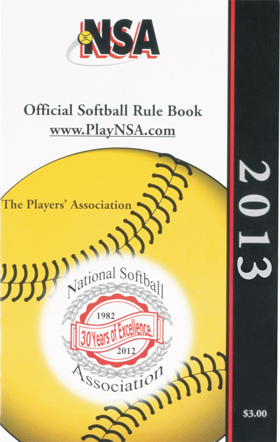 E73379 National Softball Association Rule Books - 2013