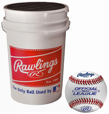 Rawlings Bucket of 3 DOZ ROLB1X Practice Baseballs - Baseball Equipment ...