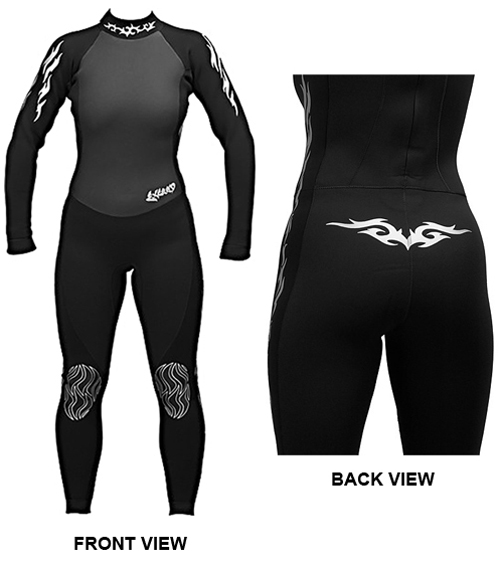 To Exceed Womens Empress Black 3/2mm Full Wet Suit - Swimming Equipment ...