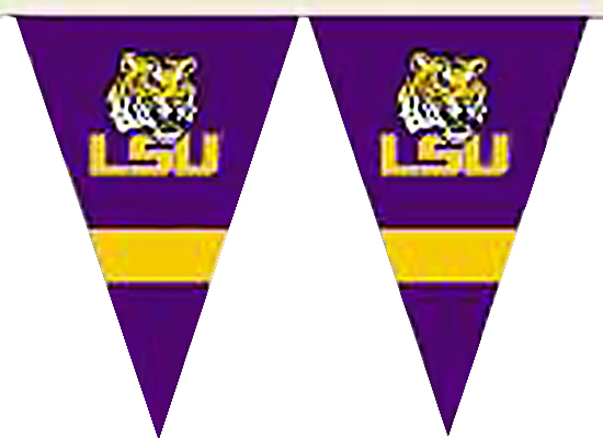 COLLEGIATE LSU Tigers Party Pennant Flags - Fan Gear