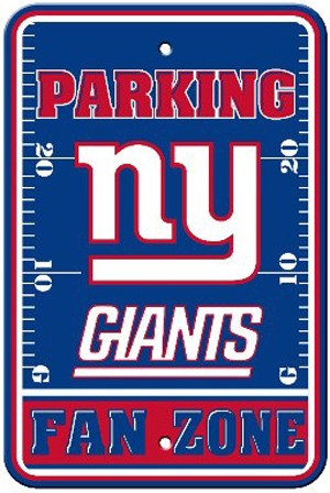BSI NFL New York Giants Fan Zone Parking Sign - Fan Gear