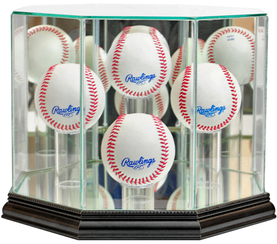 Perfect Cases Octagon 4 Baseball Display Case - Baseball Equipment & Gear