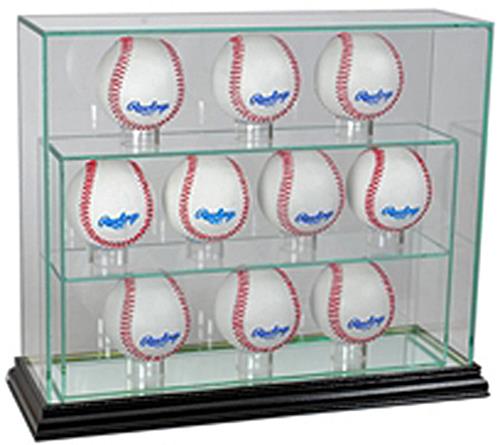 Perfect Cases 10 Baseball Upright Display Case - Baseball Equipment & Gear