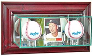 Perfect Cases Wall Mounted Card/2 Baseball Display - Baseball Equipment ...