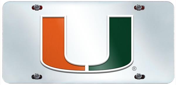 Fan Mats University of Miami License Plate Inlaid - Fan Gear