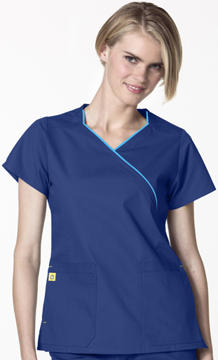 WonderWink Mock Wrap Lady Fit Hotel Scrub Top - Cheerleading Equipment ...