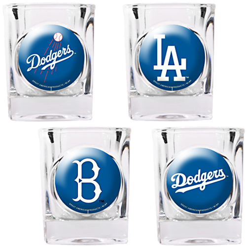 MLB Dodgers 4pc Collector's Shot Glass Set - Fan Gear