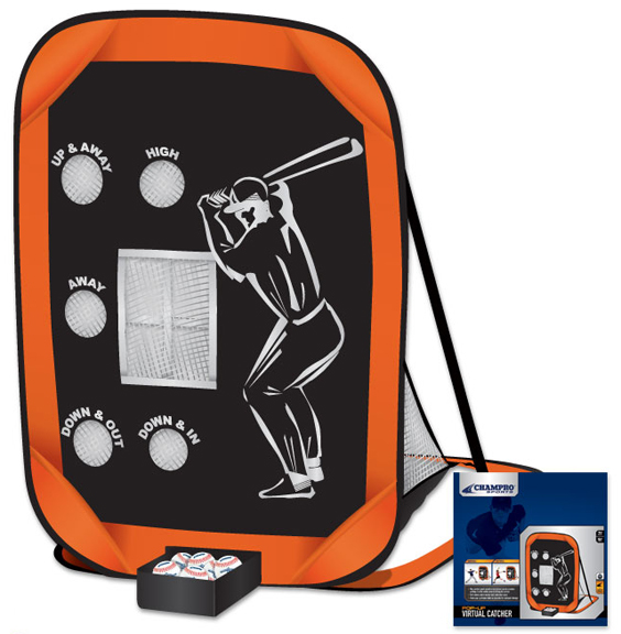 Pop-up Virtual Catcher Baseball Screen NB18 - Baseball Equipment & Gear