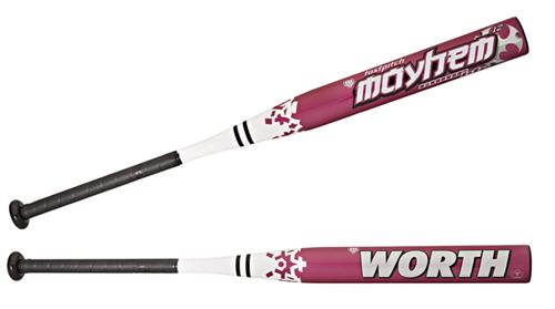 Worth Mayhem ASA, USSSA, NSA Fastpitch Bats FPML12 - Baseball Equipment ...