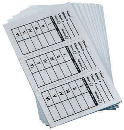 Blazer Athletic Volleyball Line-Up Cards - Volleyball Equipment and Gear
