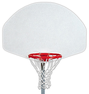 39" Fan Shaped Poly Basketball Backboard - Basketball Equipment and Gear
