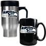 NFL Seattle Seahawks Travel Mug & Coffee Mug Set - Fan Gear