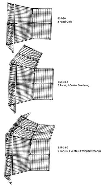 Permanent Baseball/Softball Backstops 3 Panels - Baseball Equipment & Gear