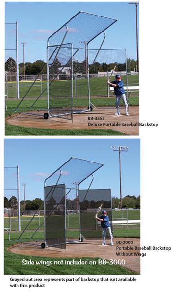 Baseball Softball Deluxe Portable Backstop - Baseball Equipment & Gear