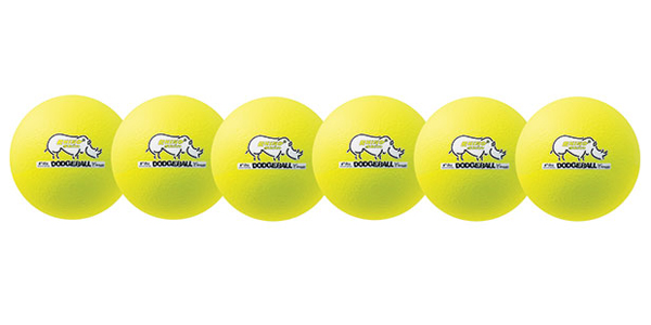 Champion Rhino Skin Neon Dodgeball (Set of 6) - Playground Equipment ...