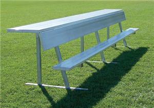 Aluminum Player Bench with Shelf - Soccer Equipment and Gear