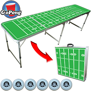 GoPong 8ft Tailgate Football Beer Pong Table GP-8-FOOTBALL - Playground ...