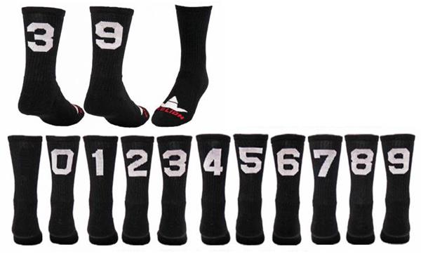 "Numberd Socks" (Numbers 7 & 9 ) Black Crew Socks - Closeout Sale ...