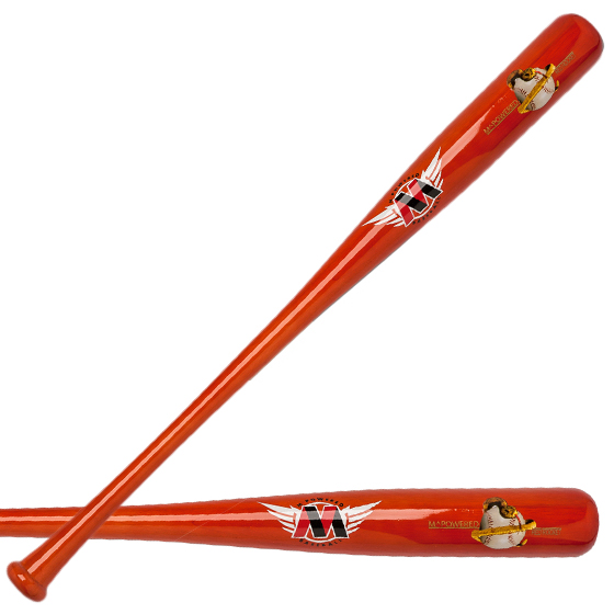 E90726 M Powered Red Rocket Bamboo Baseball Bats