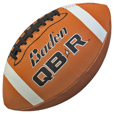 Baden QBR Stitched Rubber Game NFHS Footballs - Football Equipment and Gear