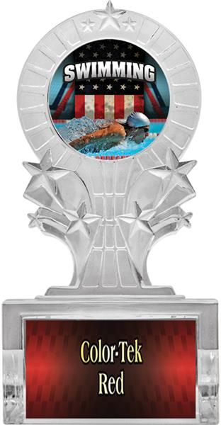 Hasty Awards 7" Shoot Star Ice Patriot Swim Trophy - Swimming Equipment ...