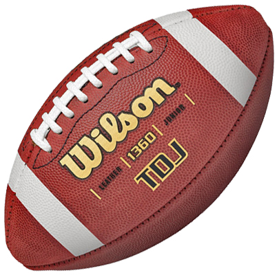 Wilson TDJ Traditional Leather Game Footballs - Football Equipment and Gear
