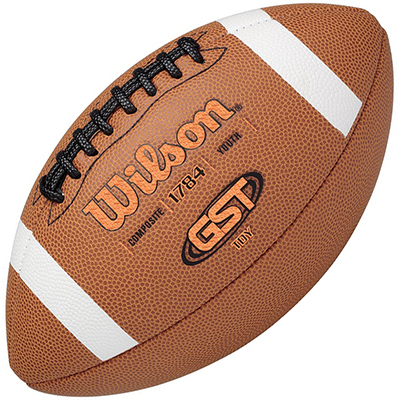 Wilson GST Composite TDY Youth Footballs - Football Equipment and Gear